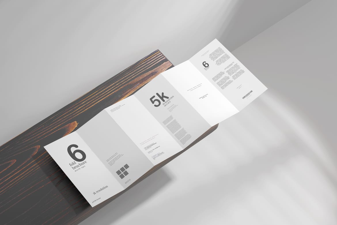 Six Fold DL Brochure Mockups | Premium & Free PSD Mockup Store