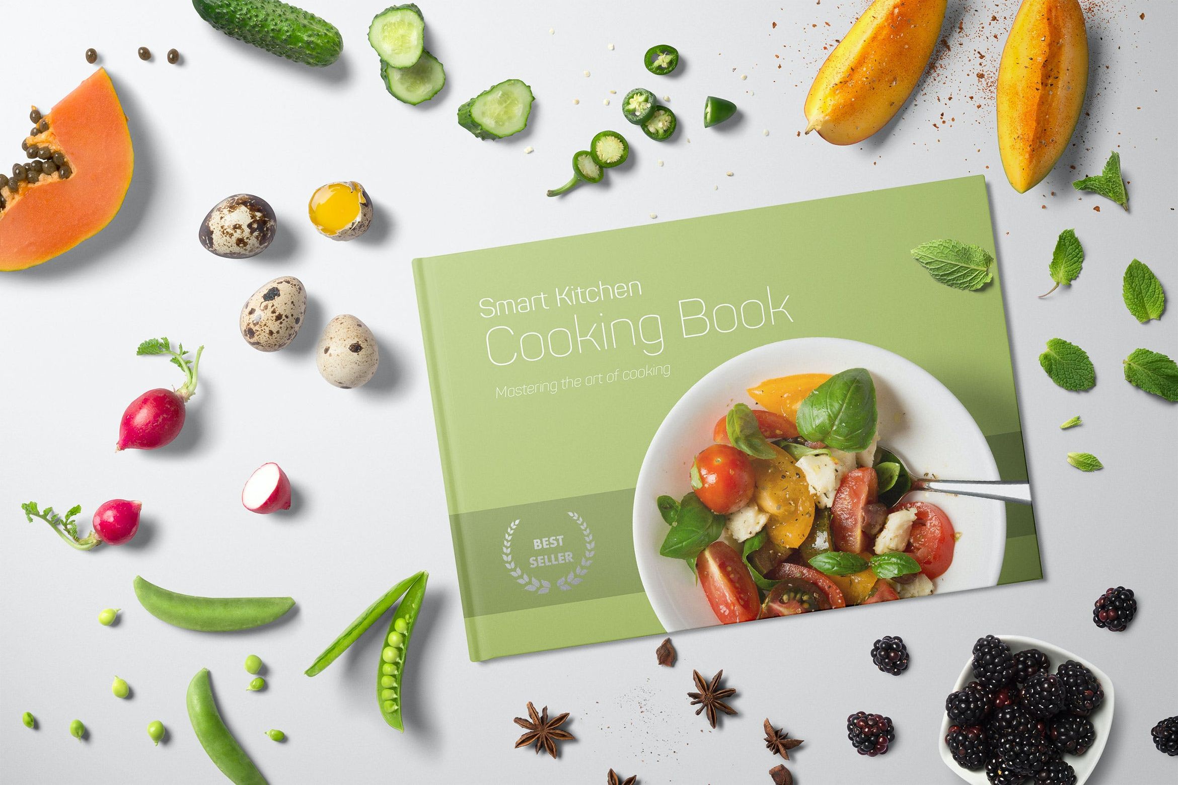 Cooking Book Food Mockup Scene | Premium & Free PSD Mockup Store