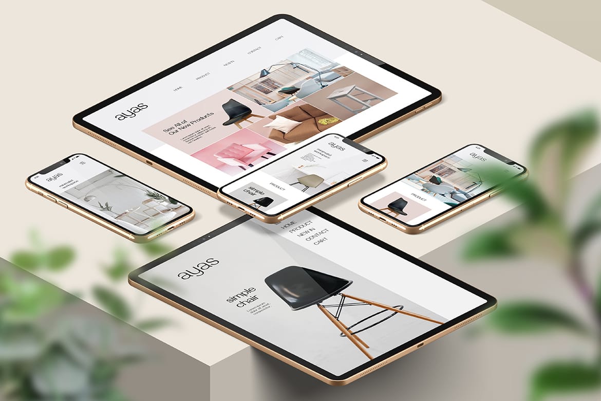 Responsive Screen Mockup 2 | Premium & Free PSD Mockup Store