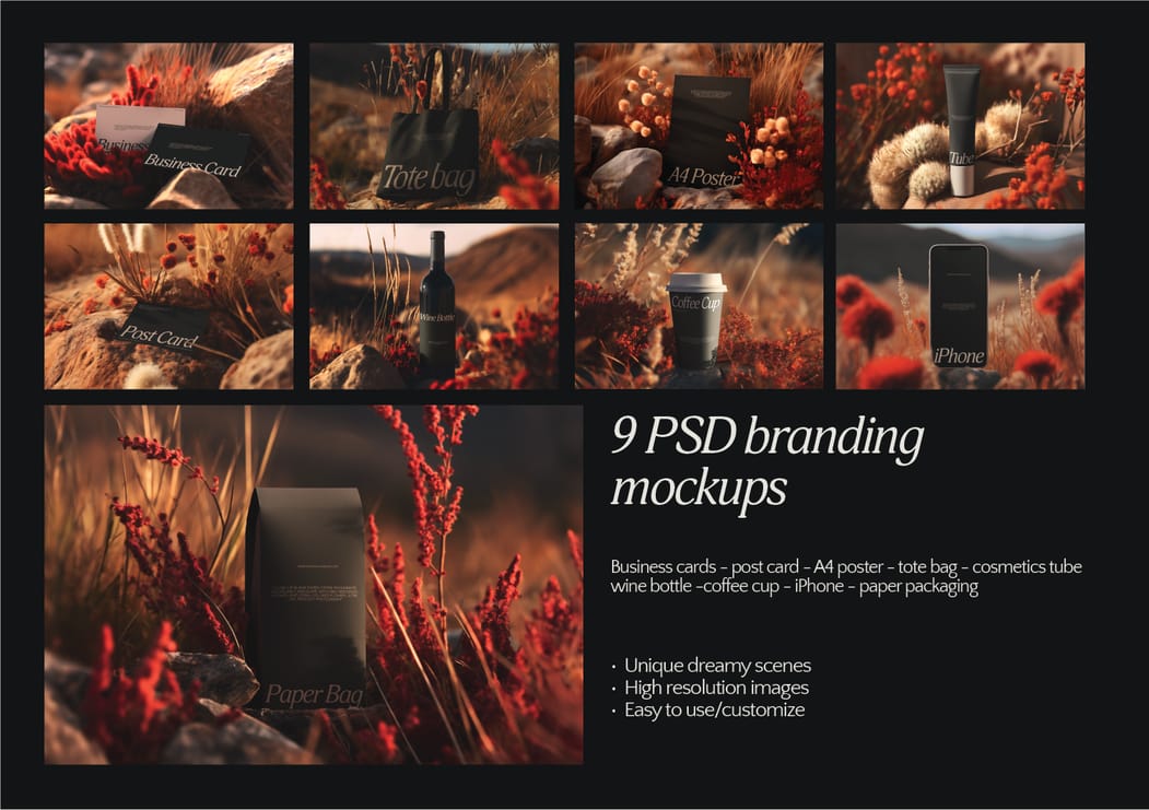 Branding Stationery Mockups. Premium And Free PSD Mockup Templates