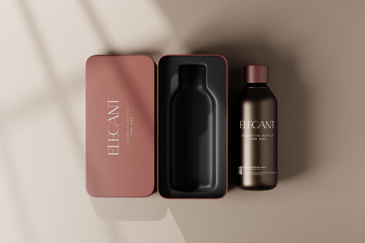 Metallic Box and Glass Bottle Packaging Mockups | Premium & Free PSD ...
