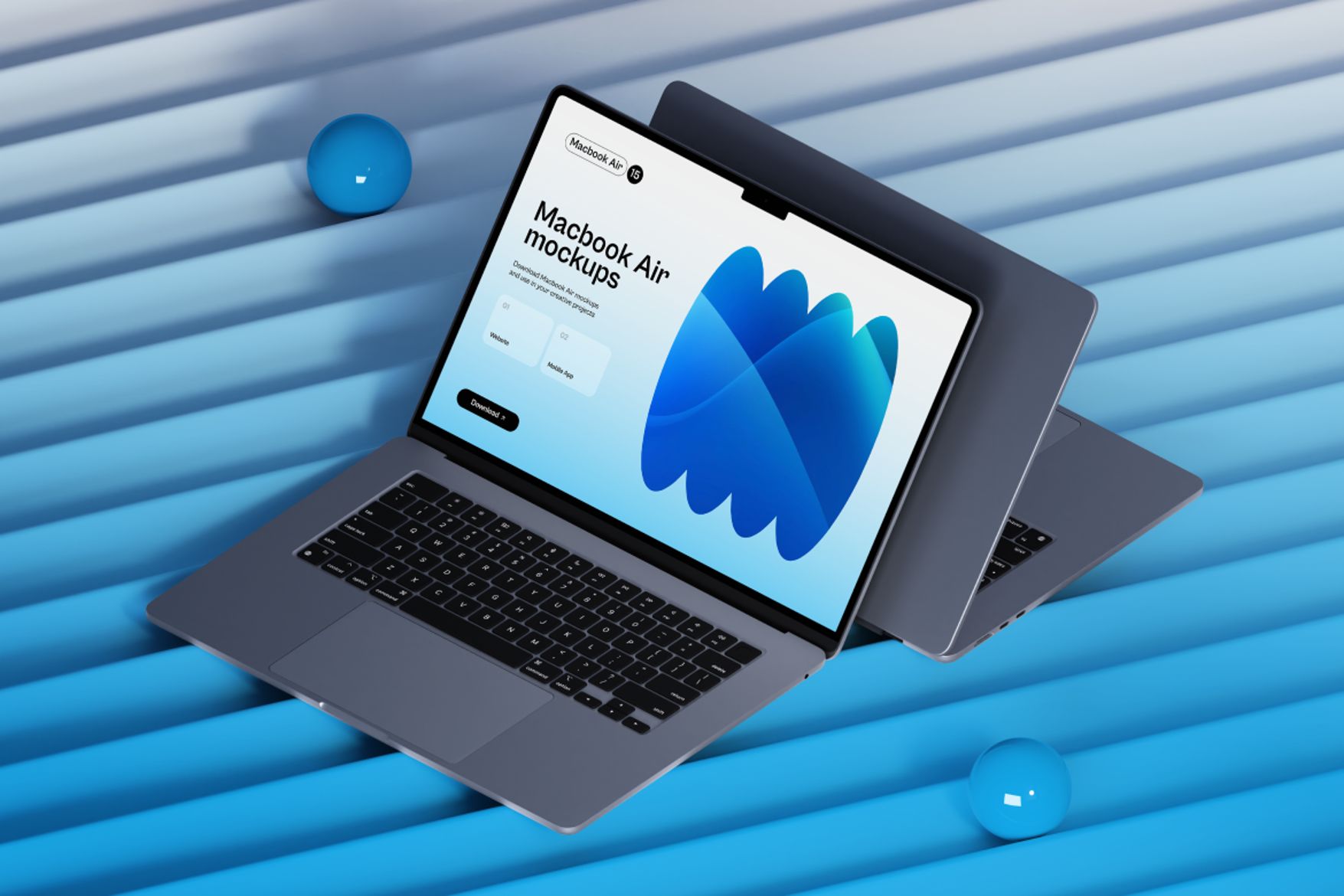 Notsy Macbook Air Mockup 15 | Premium & Free PSD Mockup Store