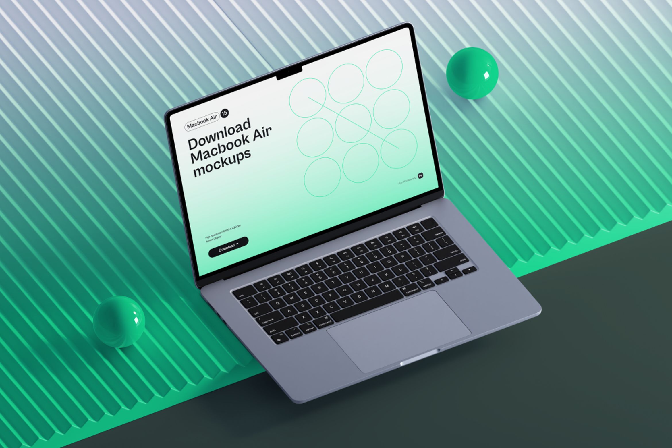 Notsy Macbook Air Mockup 20 | Premium & Free PSD Mockup Store