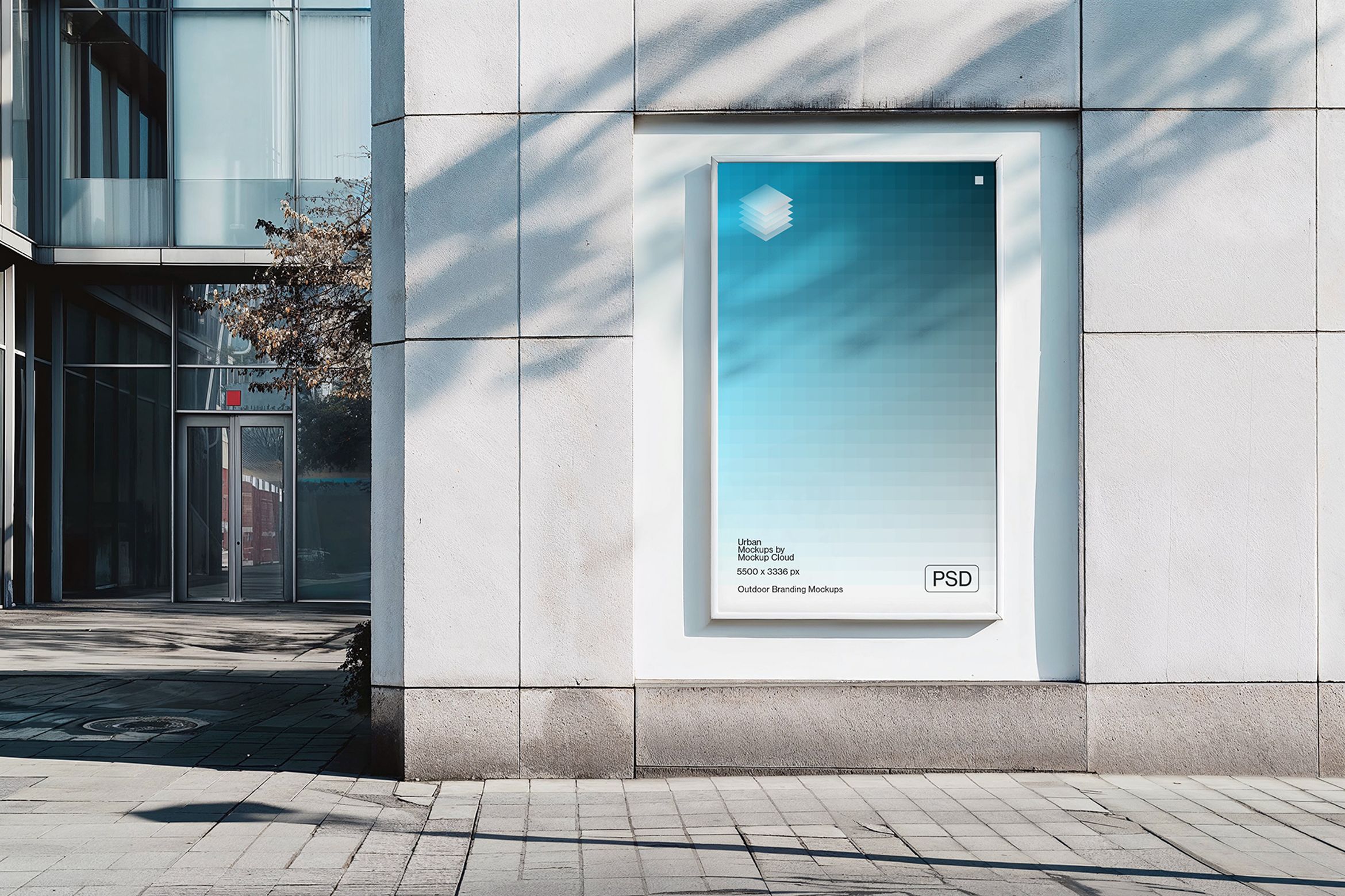 Signboard Advertising Mockup Scene 08 | Premium & Free PSD Mockup Store