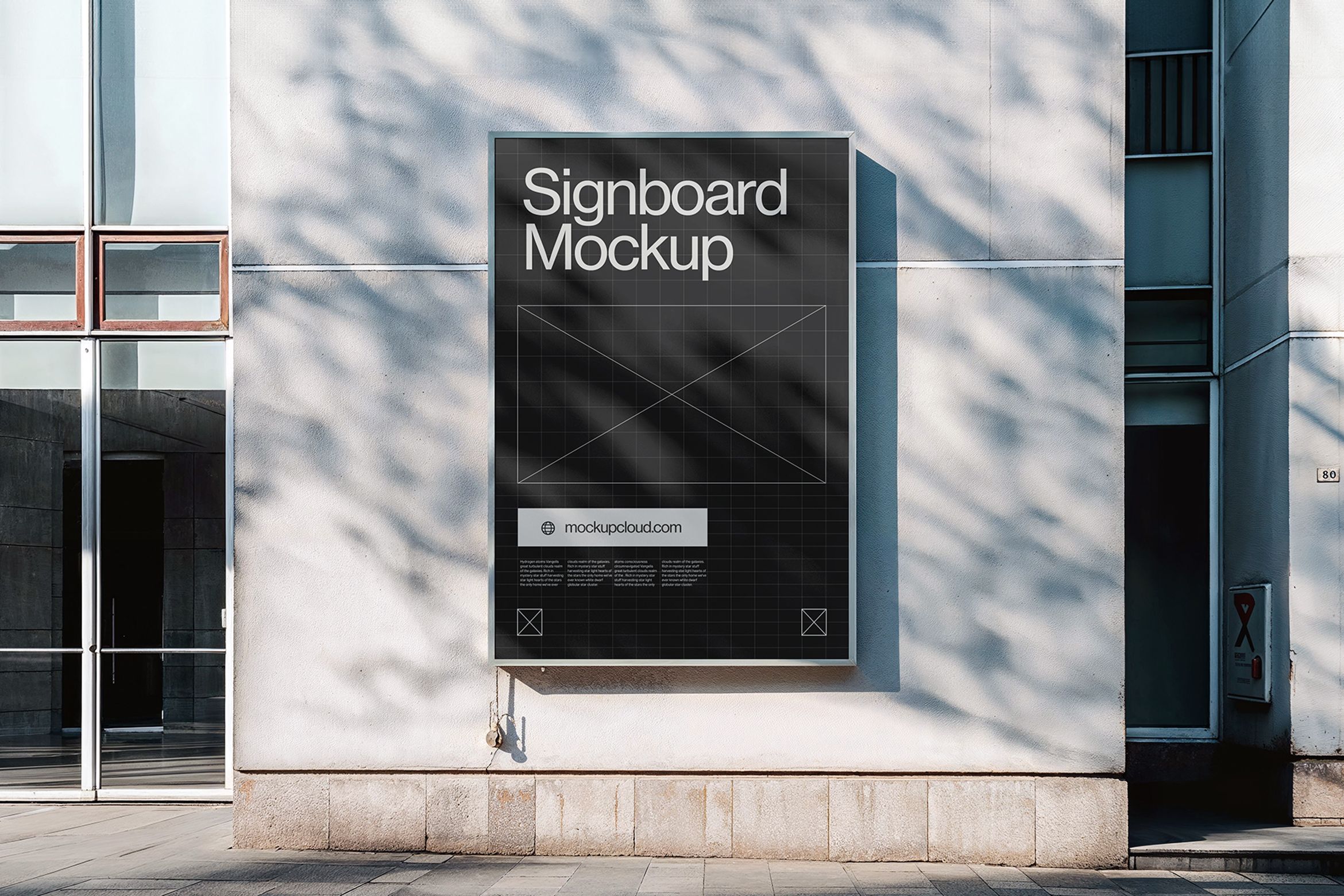 Signboard Advertising Mockup Scene 14 | Premium & Free PSD Mockup Store