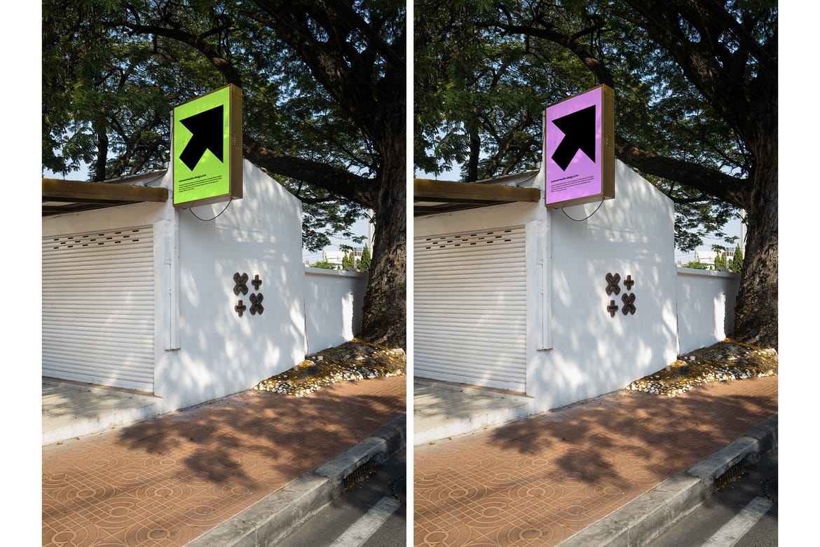 Realistic Sign Billboard Mockup for Photoshop / VIET01|07 | Premium ...
