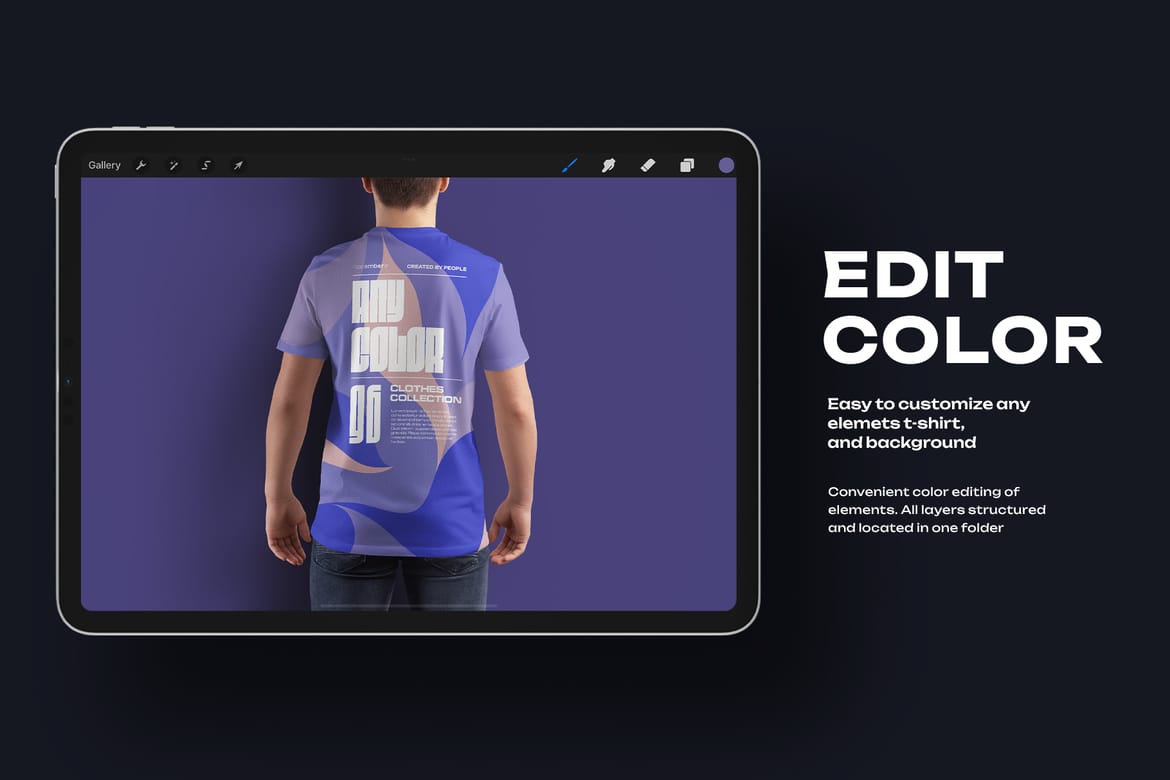 5 Mockups Man T-Shirt for Procreate | Premium & Free PSD Mockup Store