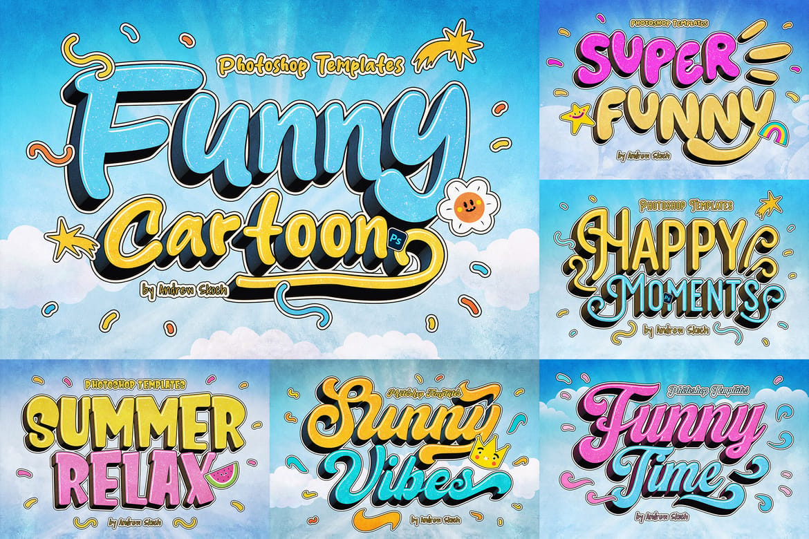 Funny Cartoon Text Effect | Premium & Free PSD Mockup Store