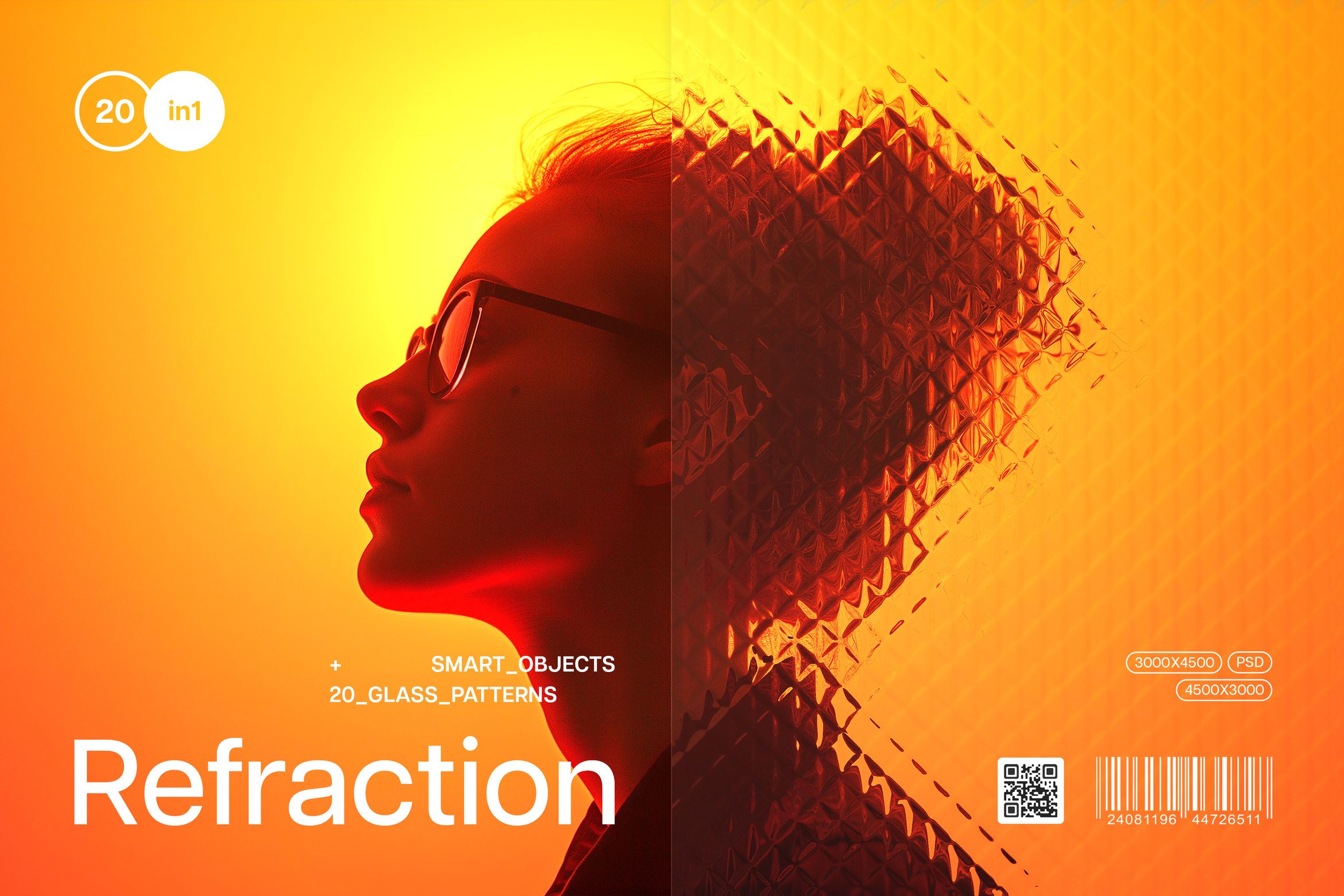 Refraction & Distortion Glass Effect | Premium & Free PSD Mockup Store