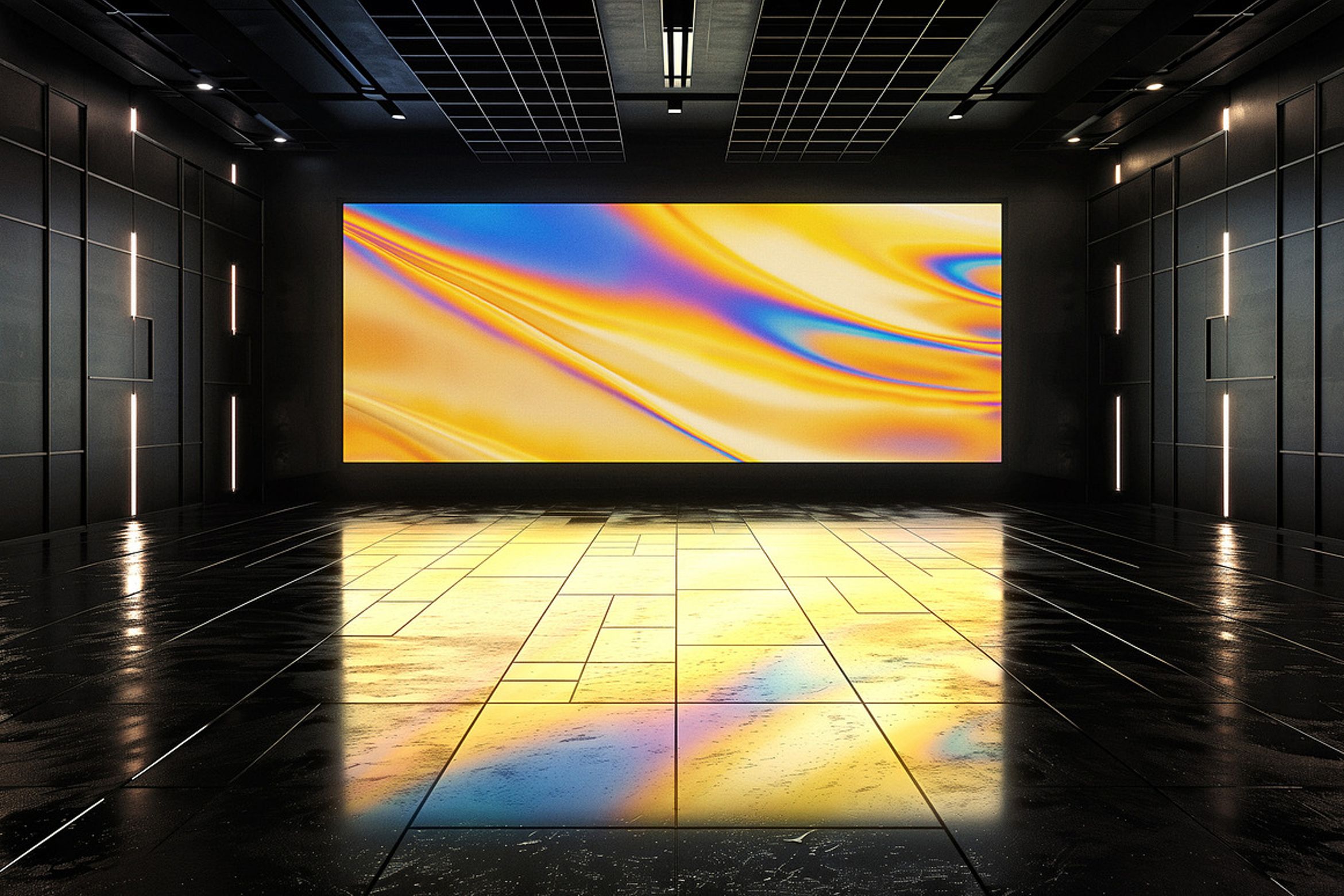 Glowing LED Screen Mockup | Premium & Free PSD Mockup Store