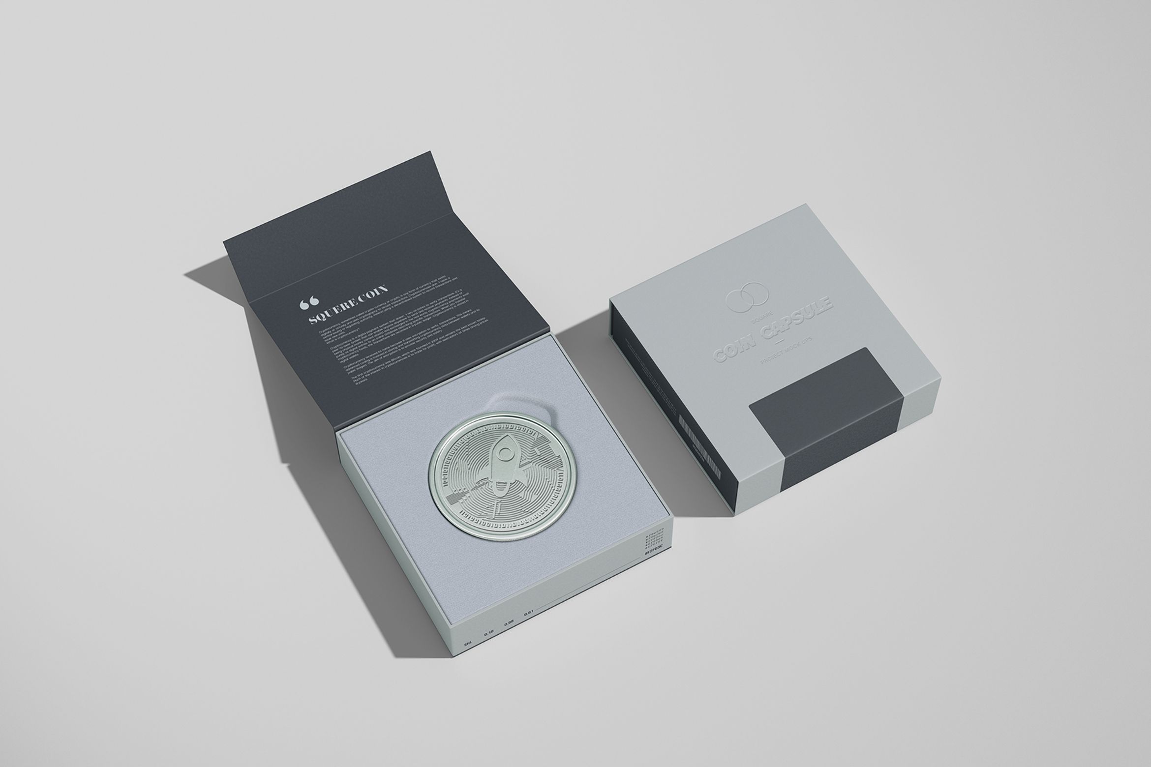 Square coin capsule Mock up | Premium & Free PSD Mockup Store