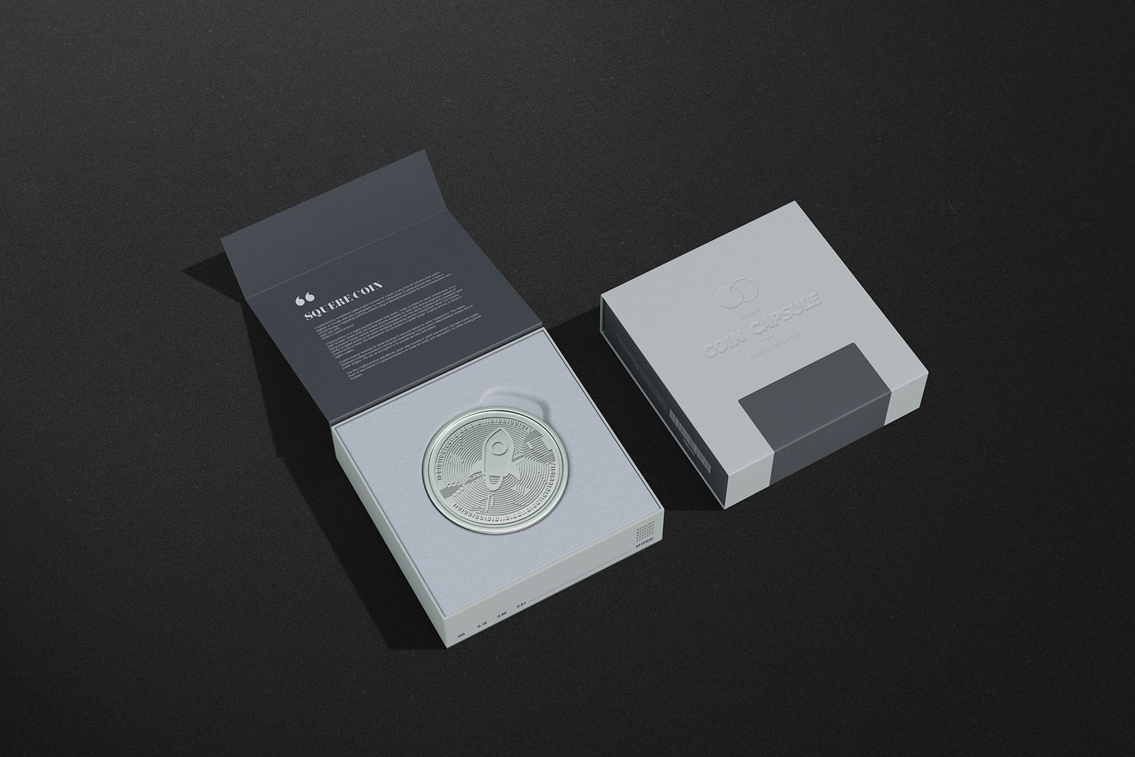 Square coin capsule Mock up | Premium & Free PSD Mockup Store