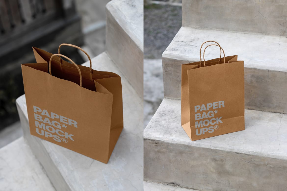 Outdoor Paper Bag Mockup Collection | Premium & Free PSD Mockup Store