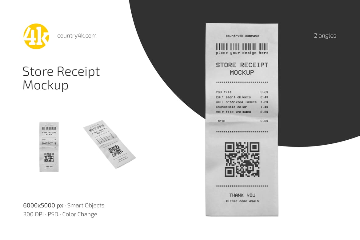 Store Receipt Mockup Set | Premium & Free PSD Mockup Store
