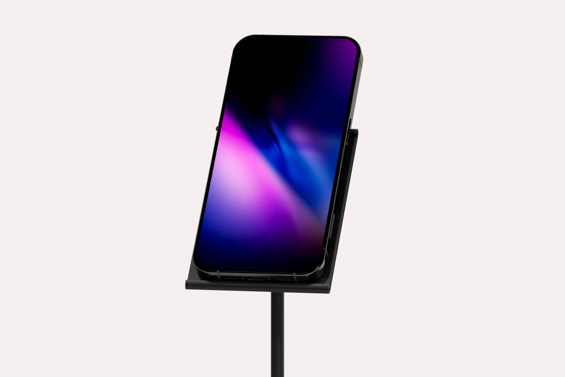 Ridges Foam iPhone 15 Pro Free Mockup | Premium & Free PSD Mockup Store