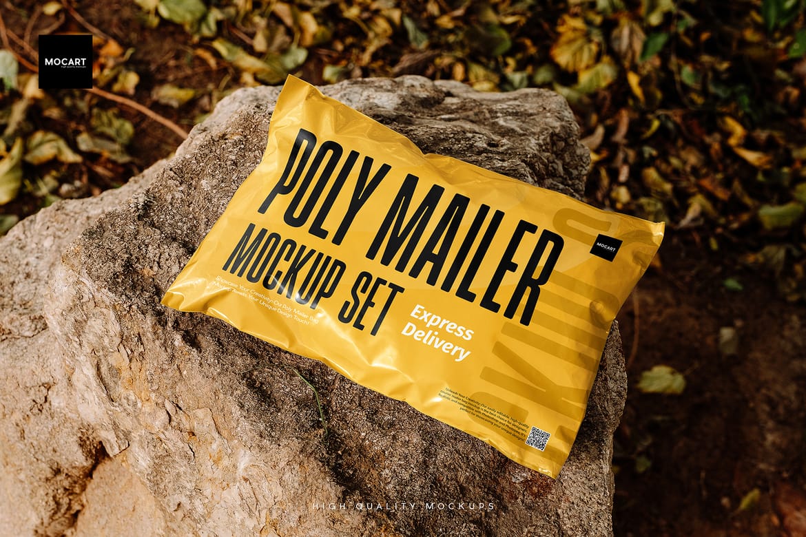Poly Mailer Mockup Set v.1 | Premium & Free PSD Mockup Store