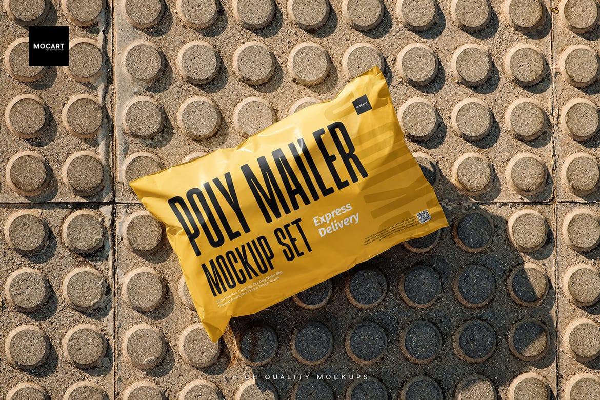 Poly Mailer Mockup Set v.1 | Premium & Free PSD Mockup Store