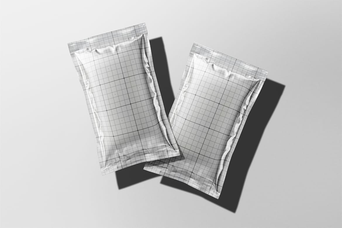 Packaging Metallic Sachet Mockup | Premium & Free PSD Mockup Store