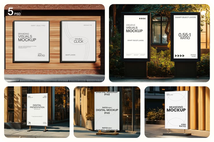 Signs & Billboards Mockups. Premium And Free PSD Mockup Templates