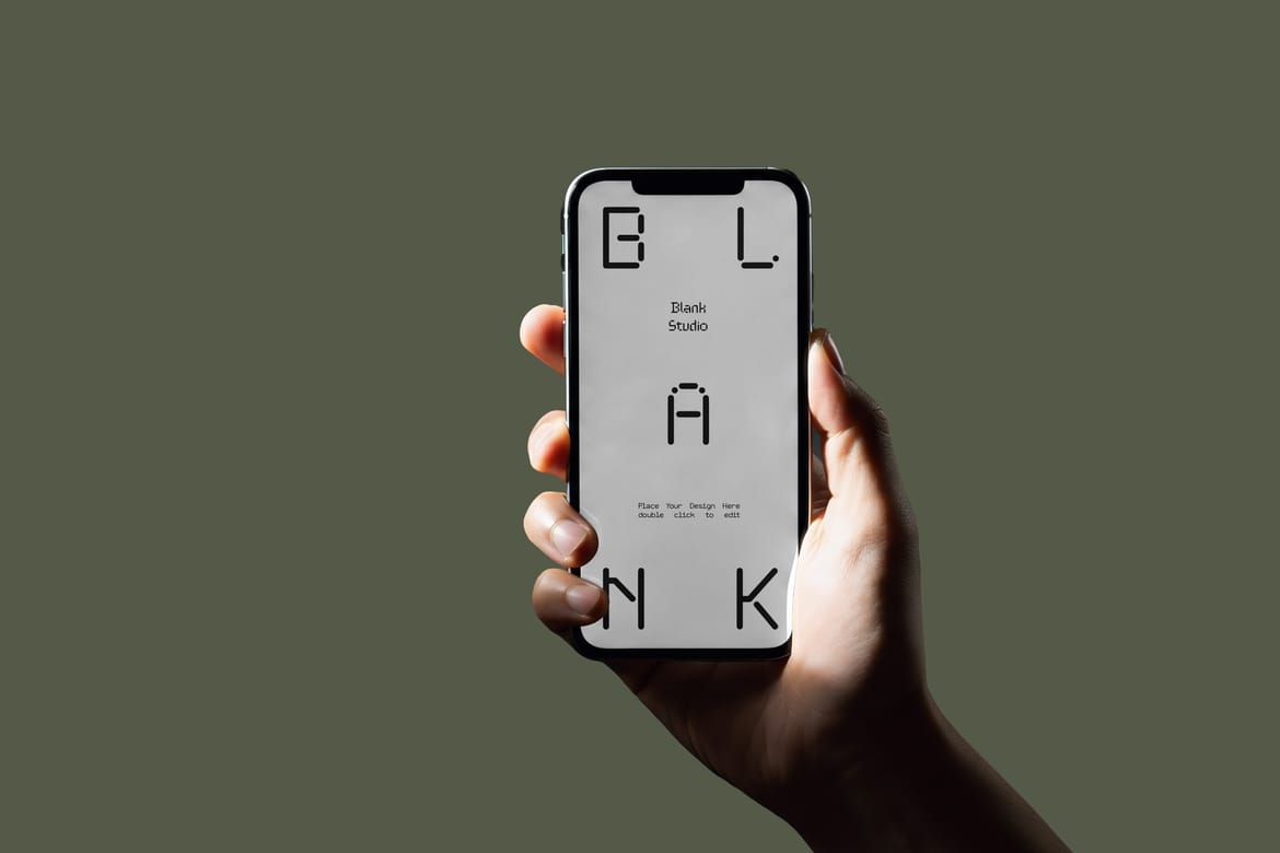 Studio Spotlight Phone Mockup {Bundle 3] | Premium & Free PSD Mockup Store