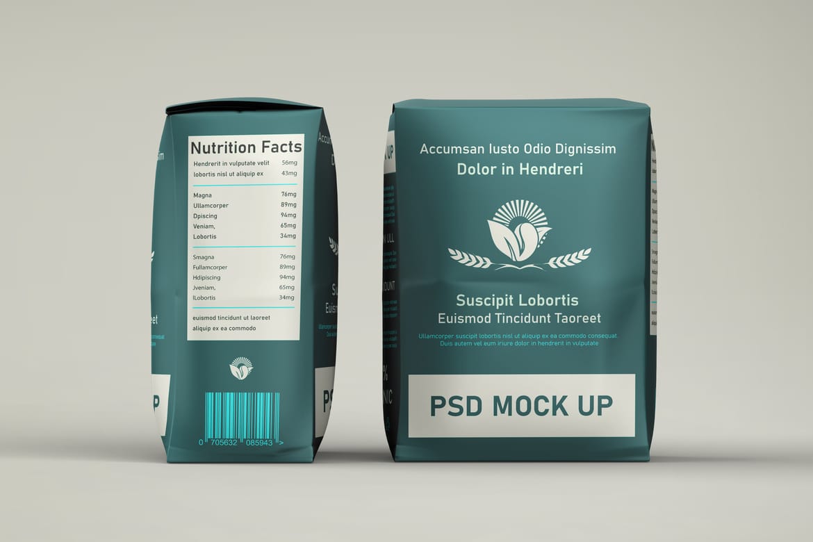Flour Bag Package Mockup | Premium & Free PSD Mockup Store
