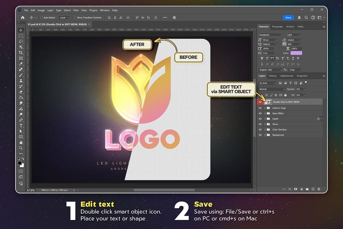 LED Logo Photoshop Mockup | Premium & Free PSD Mockup Store