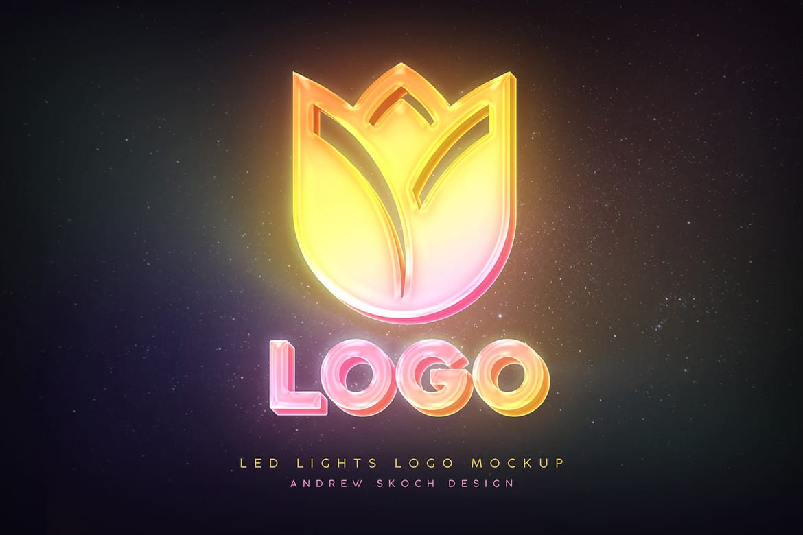 LED Logo Photoshop Mockup | Premium & Free PSD Mockup Store