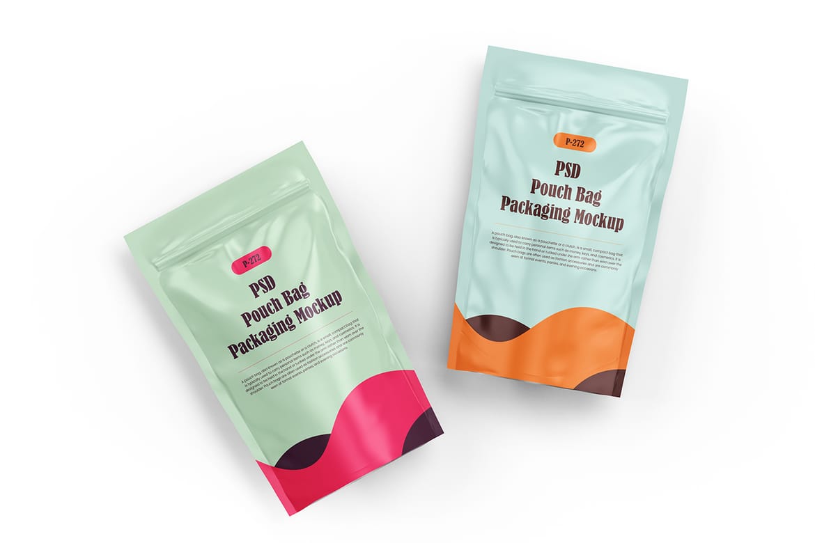 Matte Pouch Bag Packaging PSD Mockup | Premium & Free PSD Mockup Store