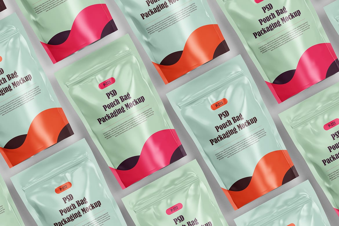 Matte Pouch Bag Packaging PSD Mockup | Premium & Free PSD Mockup Store