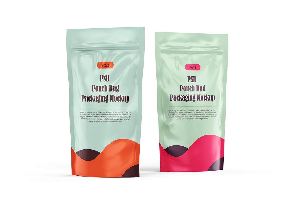 Matte Pouch Bag Packaging PSD Mockup | Premium & Free PSD Mockup Store