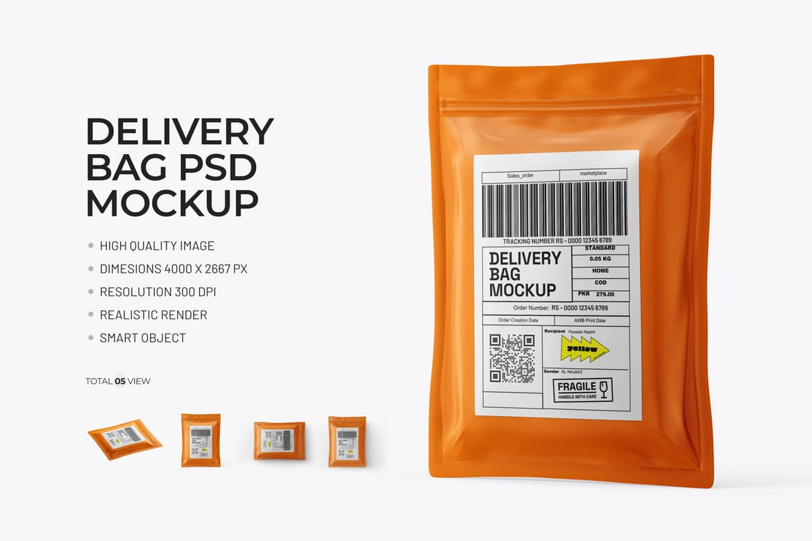 Courier Delivery Bag Mockup | Premium & Free PSD Mockup Store
