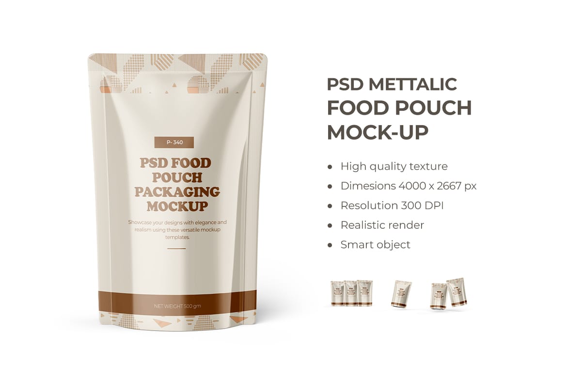 Metallic Food Pouch Branding Mockup | Premium & Free PSD Mockup Store