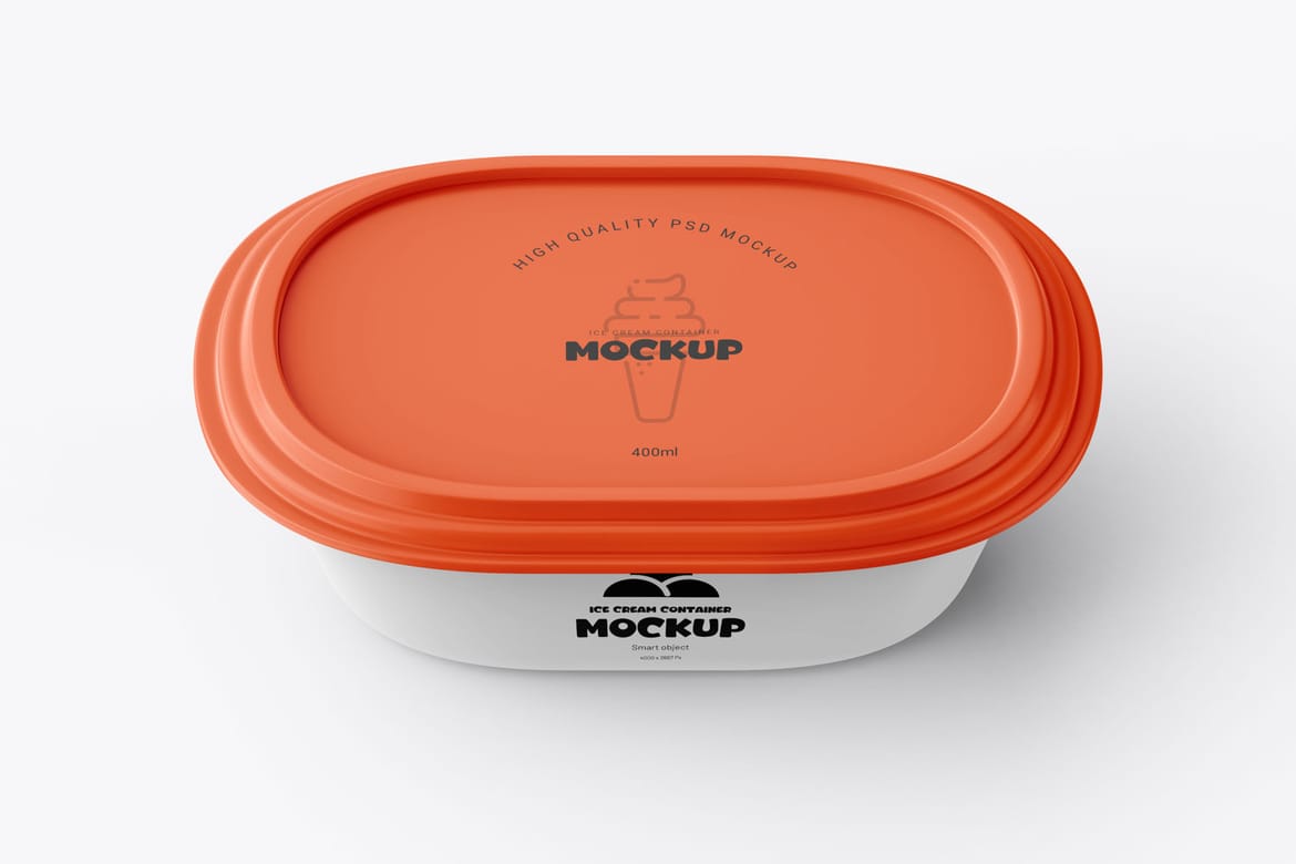 Oval Plastic Box Mockup | Premium & Free PSD Mockup Store
