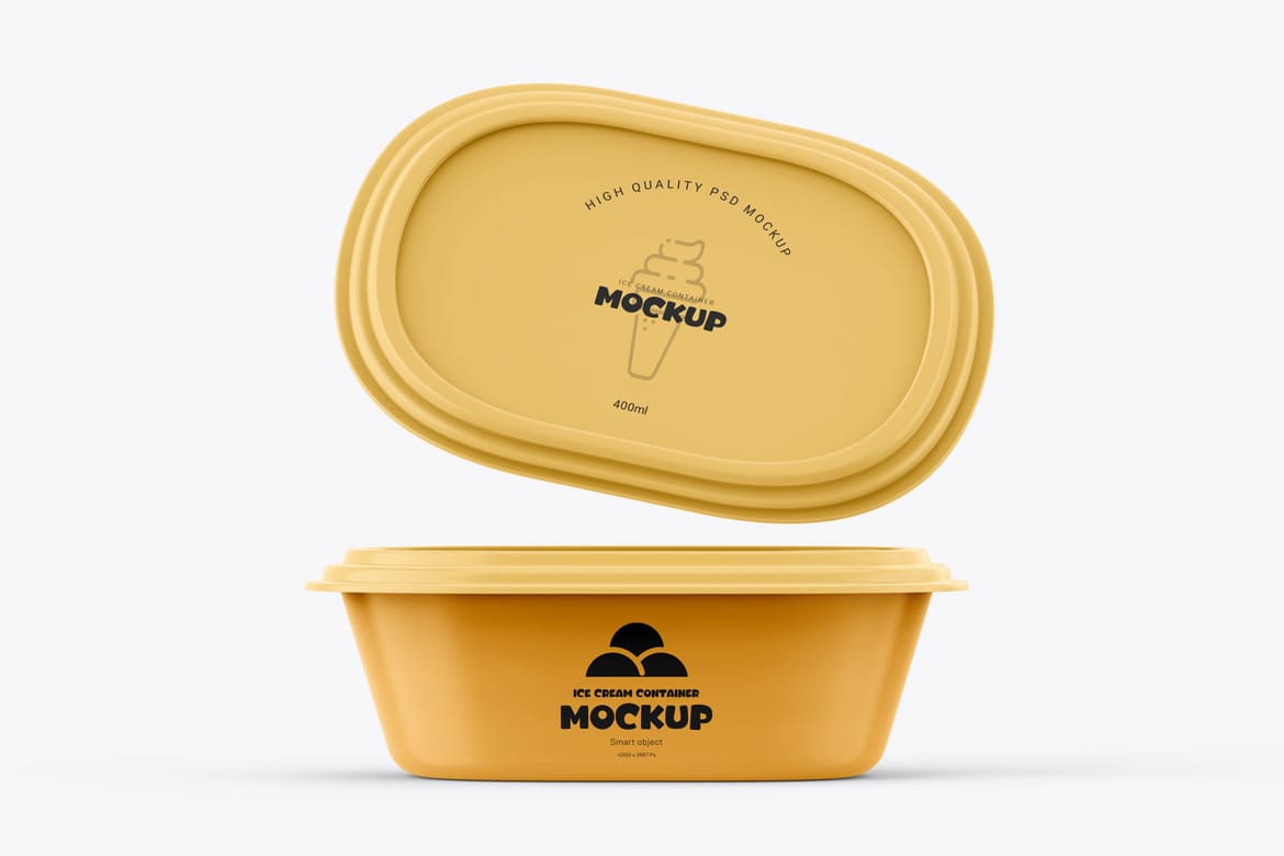 Oval Plastic Box Mockup | Premium & Free PSD Mockup Store
