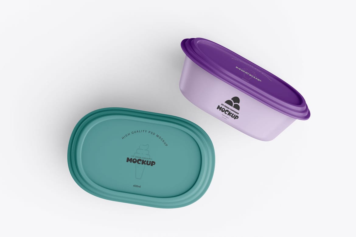 Oval Plastic Box Mockup | Premium & Free PSD Mockup Store
