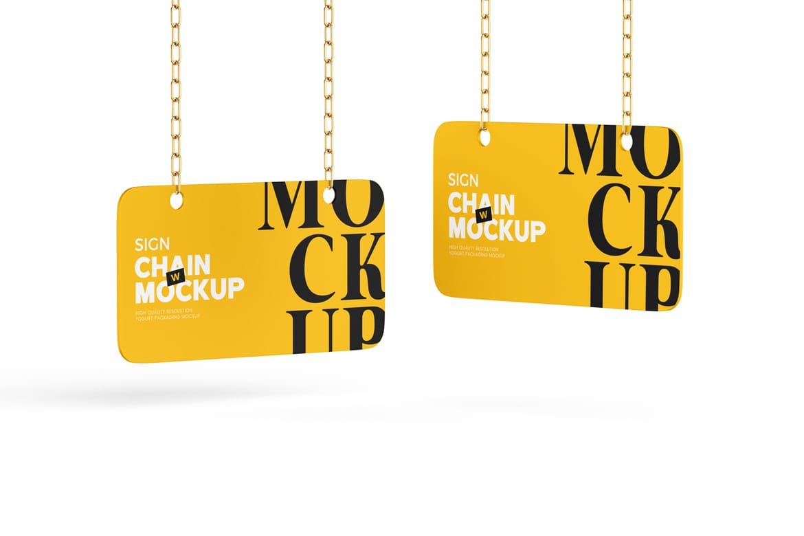 Hanging Advertising Sign Mockup | Premium & Free PSD Mockup Store