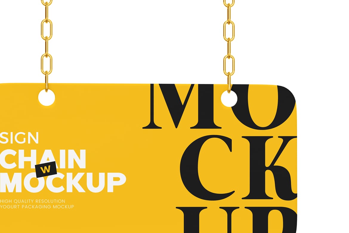 Hanging Advertising Sign Mockup | Premium & Free PSD Mockup Store