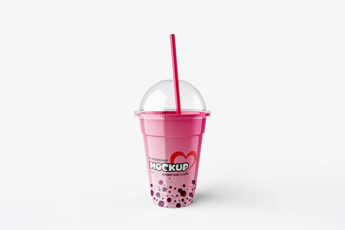 Smoothie Plastic Cup PSD Mockup | Premium & Free PSD Mockup Store