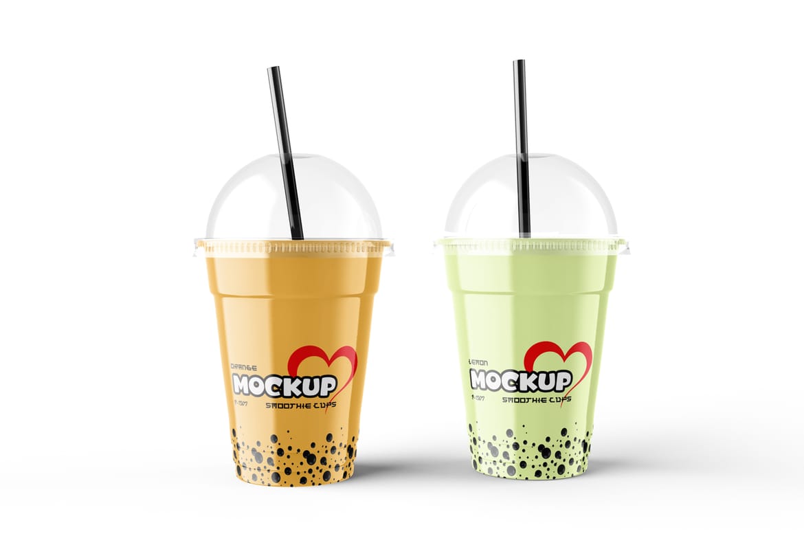 Smoothie Plastic Cup PSD Mockup | Premium & Free PSD Mockup Store