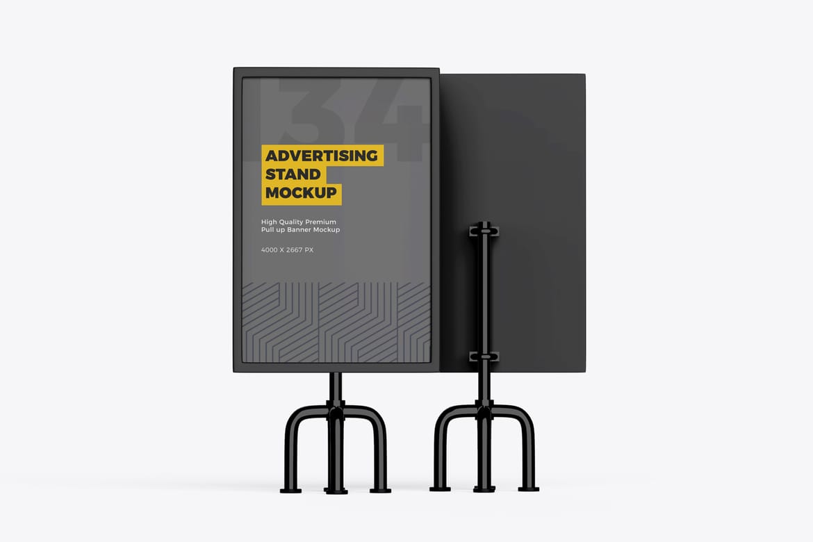 Advertising Stand Banner PSD Mockup | Premium & Free PSD Mockup Store