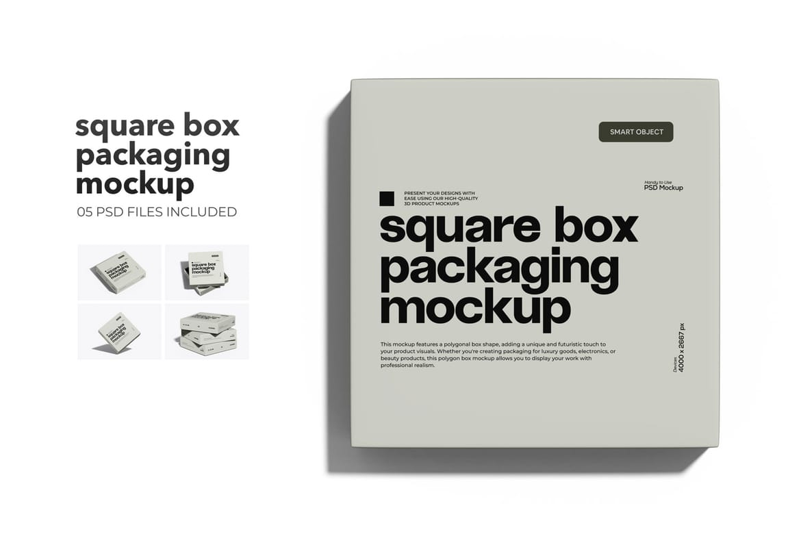 Square Box Packaging Mockup | Premium & Free PSD Mockup Store