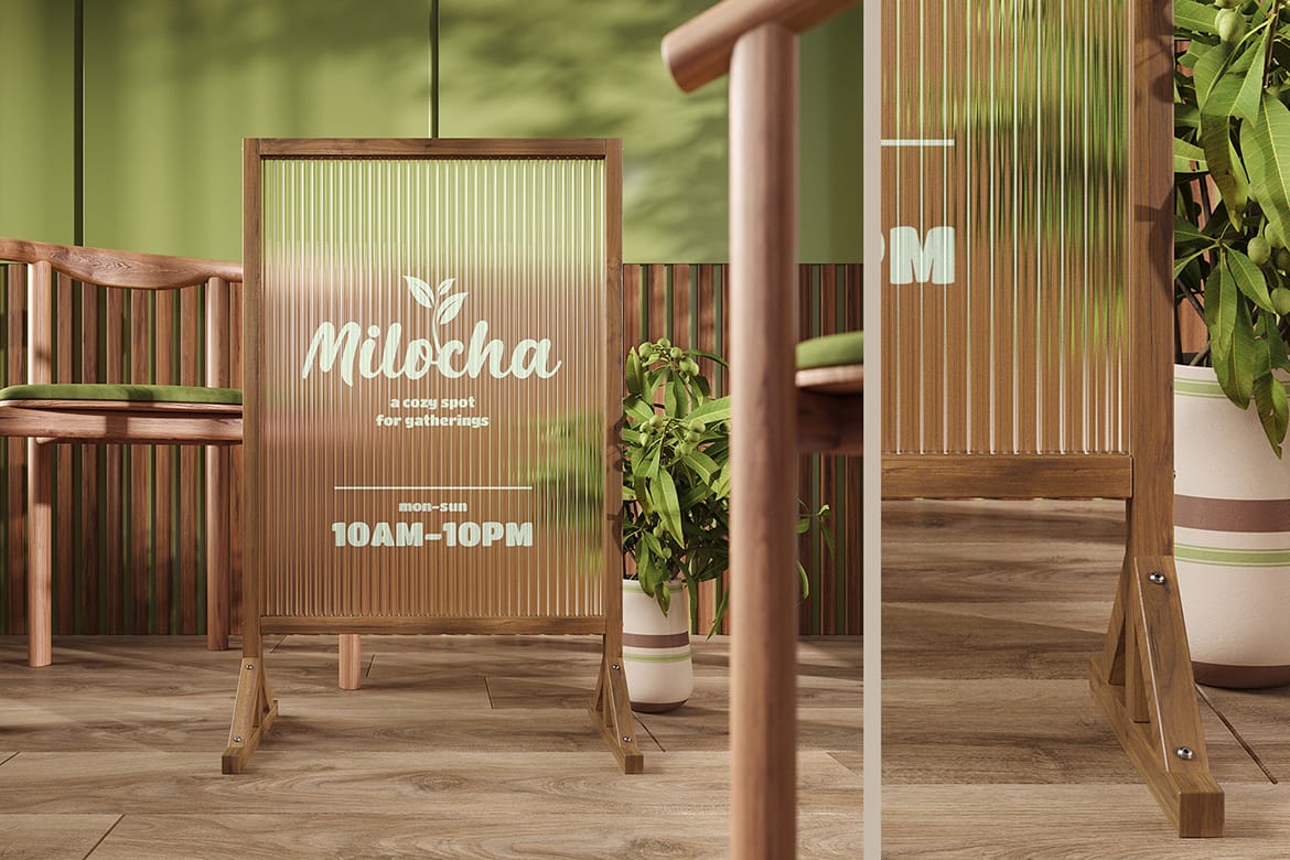 Frosted Glass Sign Board Mockup | Premium & Free PSD Mockup Store