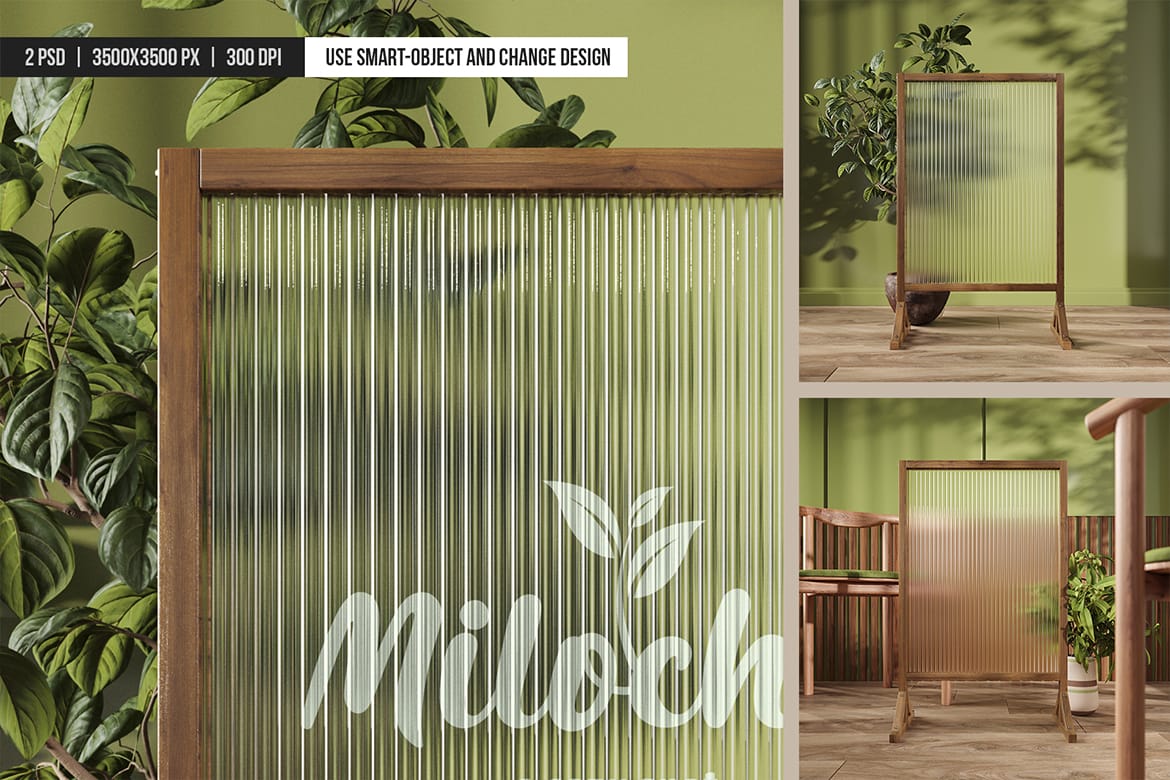 Frosted Glass Sign Board Mockup | Premium & Free PSD Mockup Store