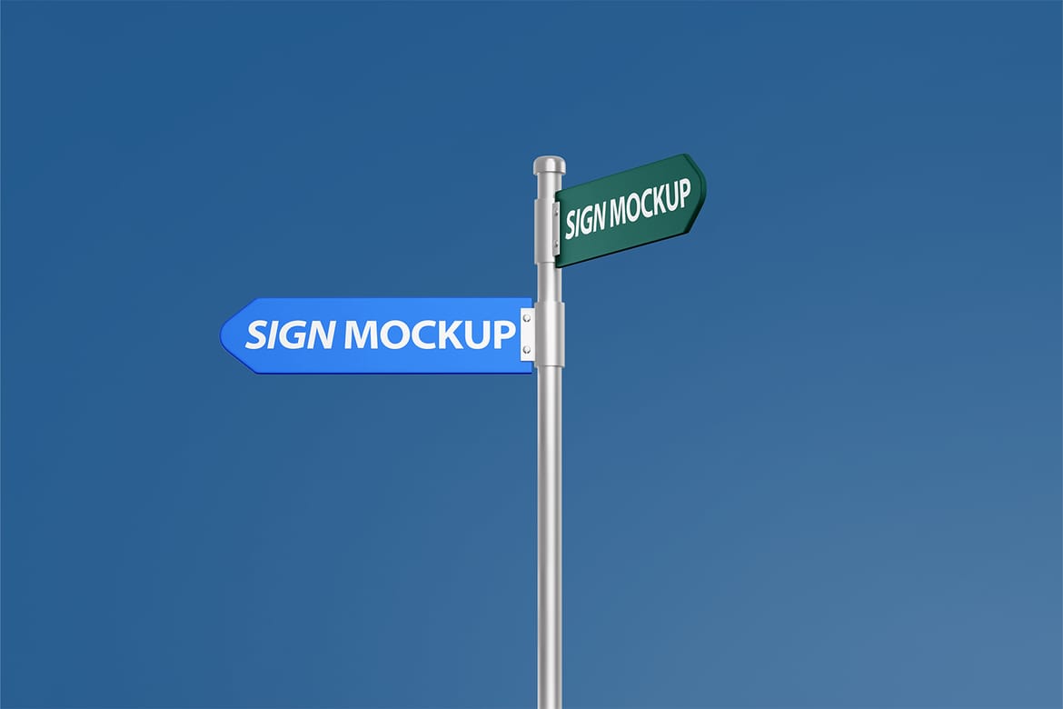 Street Direction Signs Mockup | Premium & Free PSD Mockup Store