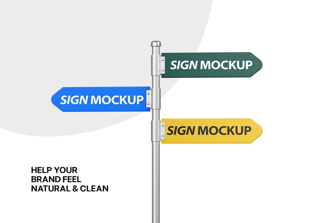 Street Direction Signs Mockup | Premium & Free PSD Mockup Store