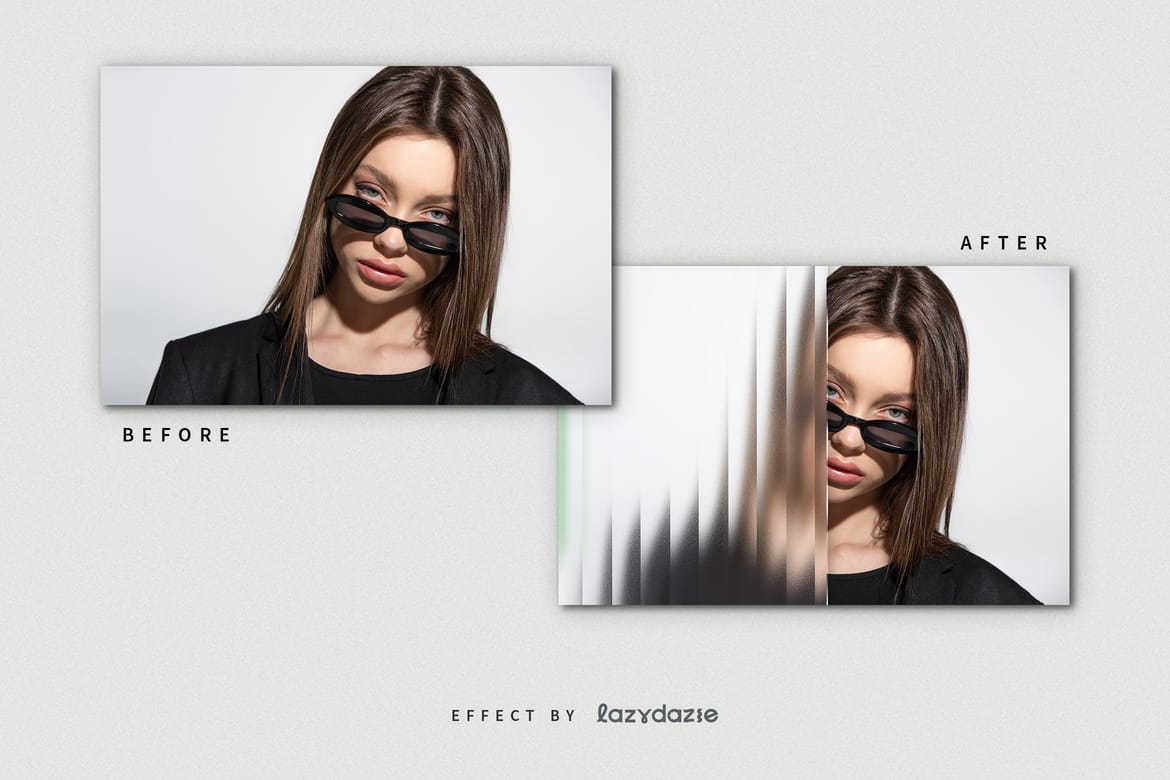 Reeded Glass Texture Image Effect Mockup | Premium & Free PSD Mockup Store
