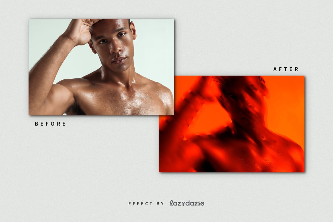Red Motion Blur Image Effect Mockup | Premium & Free PSD Mockup Store