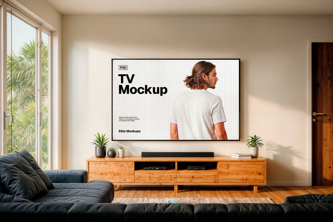 TV Mockup Scenes – (5 PSD Files) | Premium & Free PSD Mockup Store