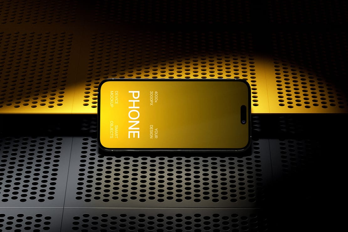 Standing iPhone Mockup | Premium & Free PSD Mockup Store
