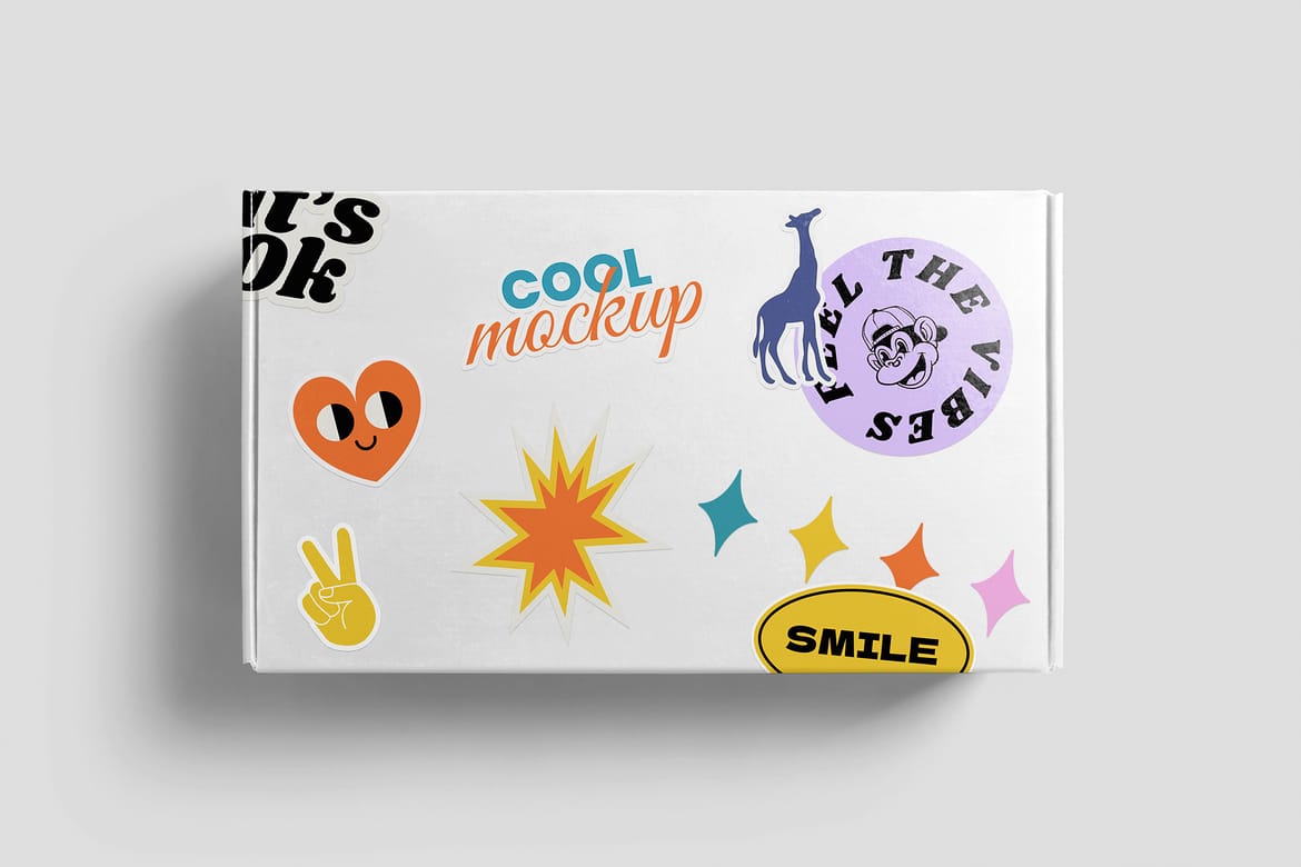 Stickers on Boxes Mockups | Premium & Free PSD Mockup Store